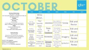 Monthly Reading and Writing Calendars