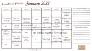 Accountability Calendar