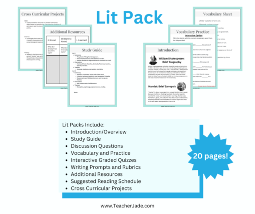 Custom Curriculum Literature Packet
