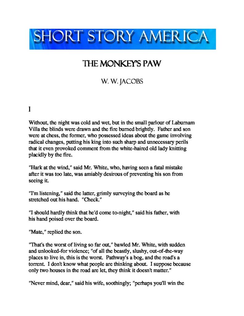 The Monkey’s Paw