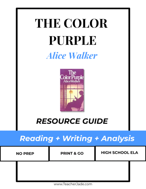 The Color Purple Unit Study |Reading, Writing, and Literary Analysis ...